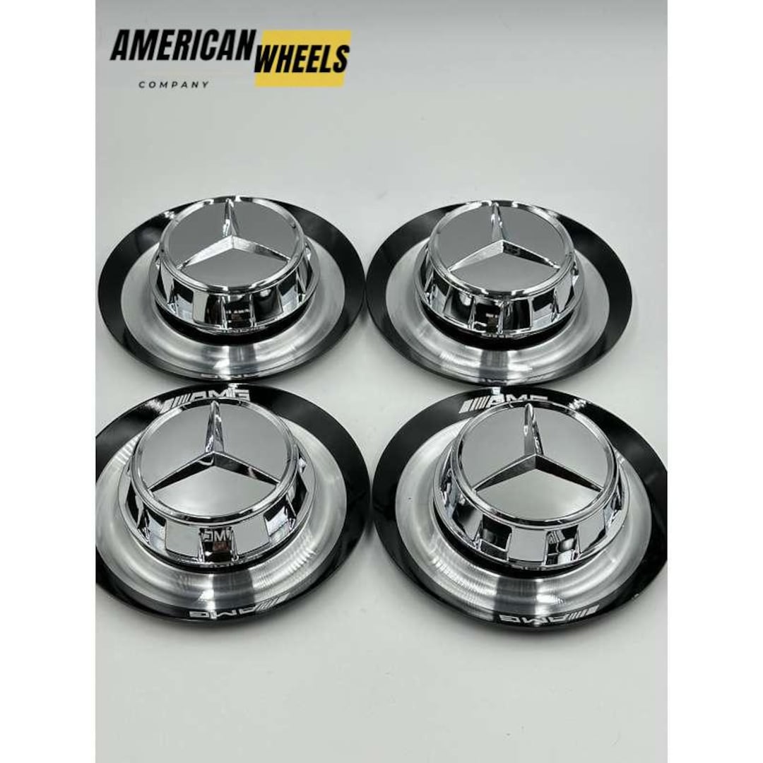 Mercedes Benz AMG Maybach Center Cap Wheel Hubcaps 145mm Chrome ...