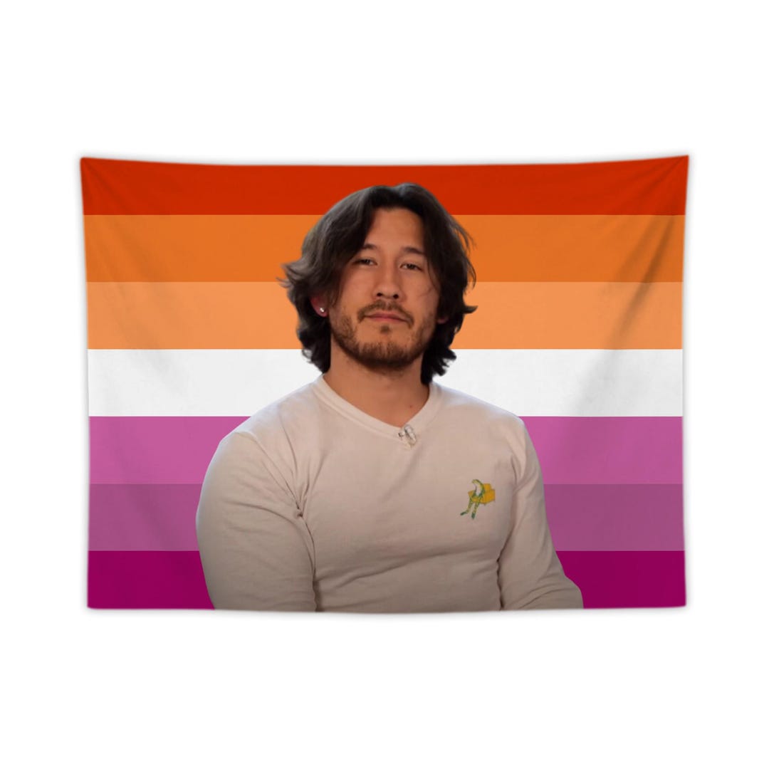 Markiplier on Lesbian Flag, Custom Photo Lesbian Pride Flag, One Size ...