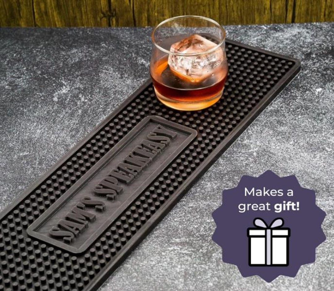 Personalized Bar Mat – Custom Silicone Mat for Home Bars, Businesses ...
