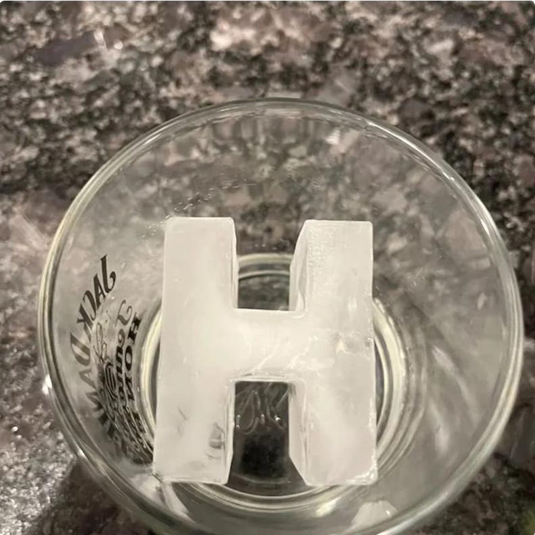 Letter Shaped Ice, Numbers Custom Ice Mold 2-in Ice Mold Whiskey Ice ...