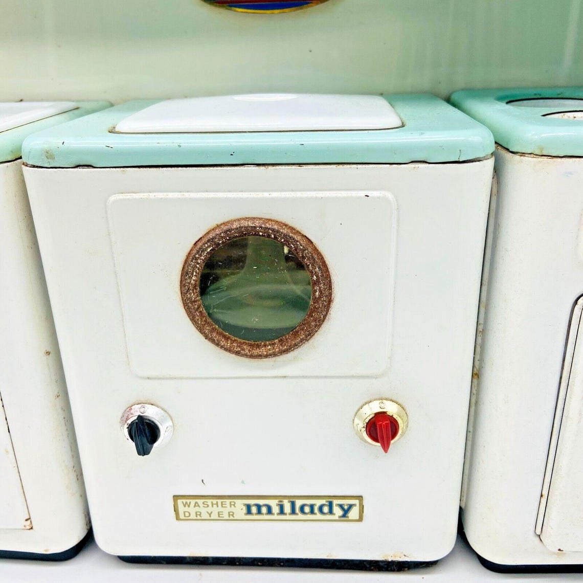 VTG 1960s AMB Marchesini Christine Tin Retro Toy Kitchen Set Blue ...