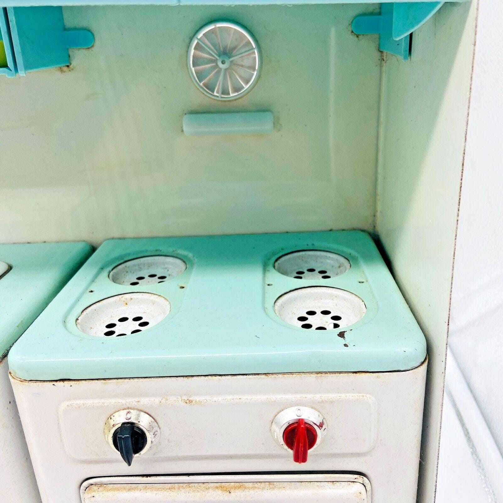 VTG 1960s AMB Marchesini Christine Tin Retro Toy Kitchen Set Blue ...
