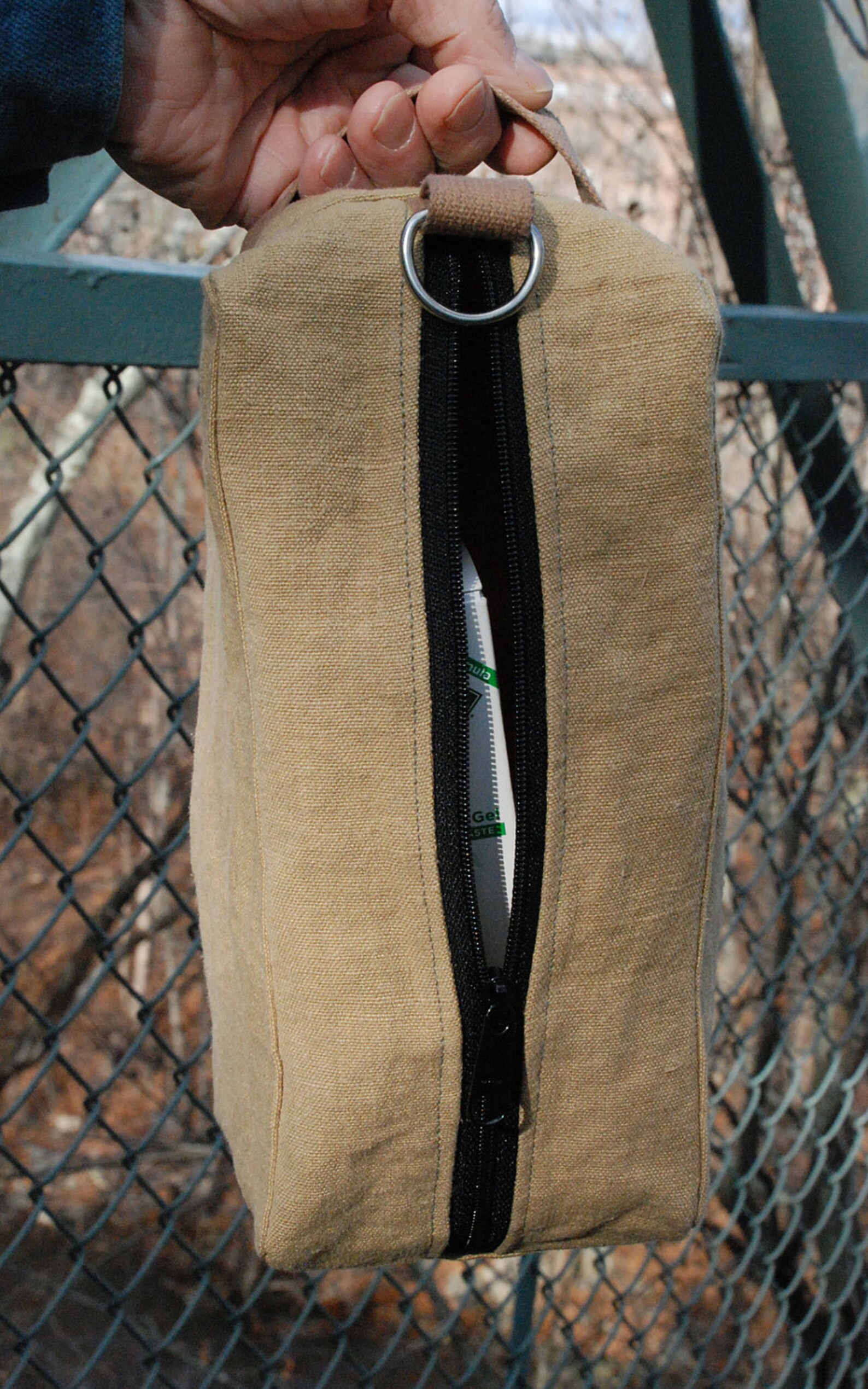 Dopp Kit Hemp Toiletry Waterproof Lining Sand Taupe Tan - Etsy