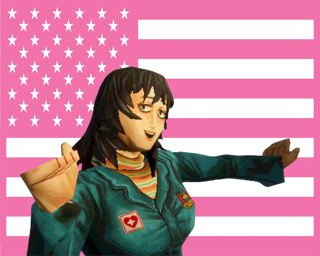 Happy Anya Flag, Anya Mouthwashing Pink American Flag Tapestry, Custom ...