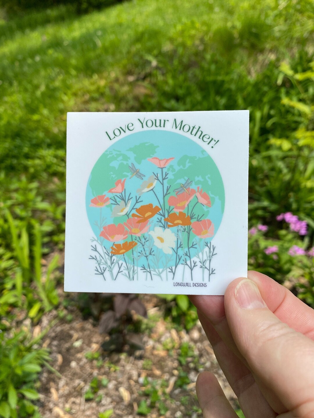 Mother Earth Sticker: Love Your Mother, Waterproof Vinyl (3") - Etsy
