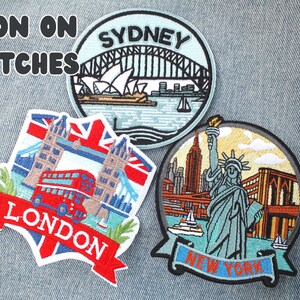 Tokyo Patch – Tokyo Tower & Godzilla – Embroidered Souvenir – Iron-on ...