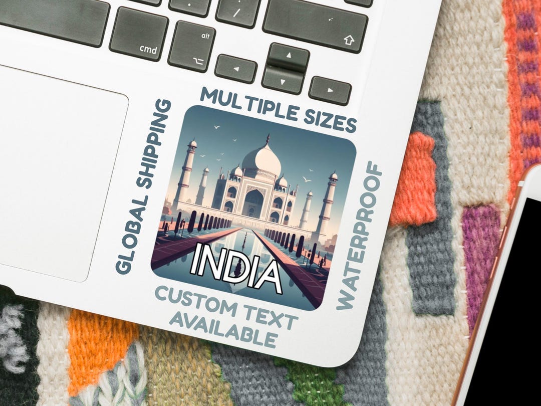 Taj Mahal Sticker – Digital Illustration Art (5–15cm) – India Travel ...