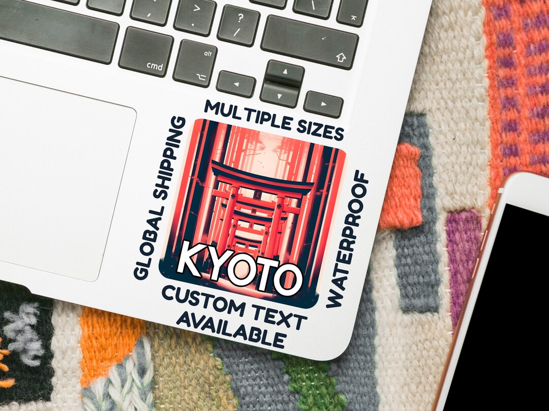 Kyoto Japan Travel Sticker – Temples and Bamboo Forest Vinyl Decal ...