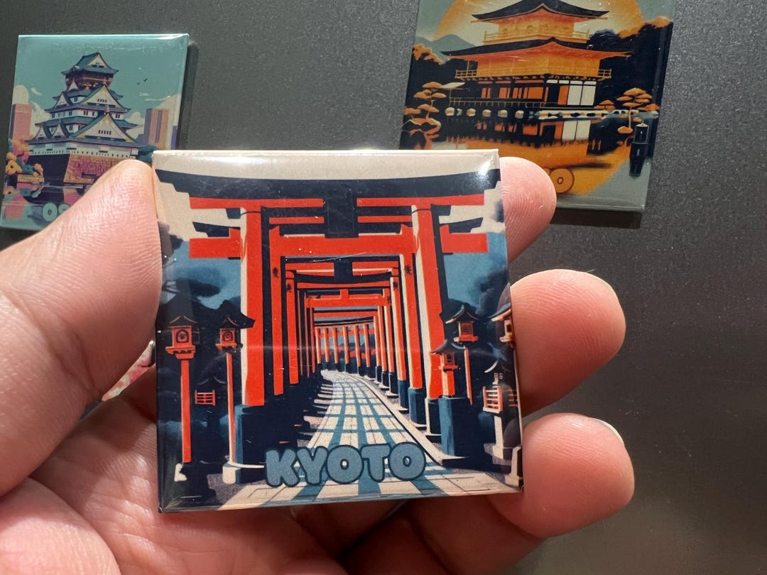 Kyoto Fridge Magnet Red Torii Gates Japan Travel Souvenir Magnet Japan ...
