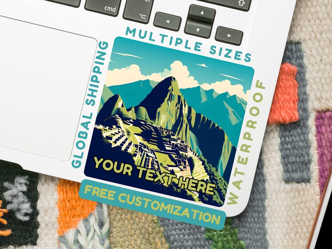 Machu Picchu Peru Travel Sticker – Inca Ruins Vinyl Decal, Andes ...