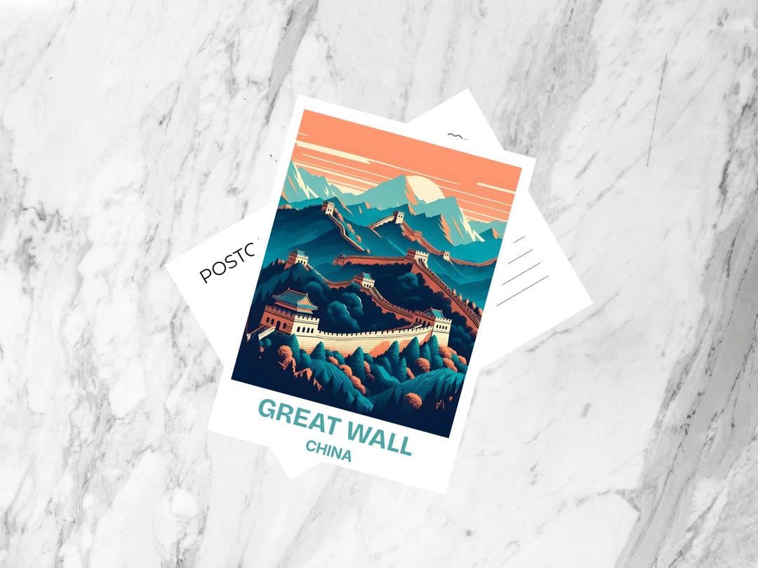 Beijing Travel Postcard Blank Great Wall of China Holiday Postcard Gift ...