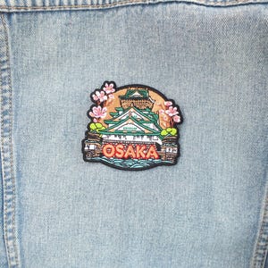 Osaka Patch – Osaka Castle & Cherry Blossoms – Embroidered Souvenir ...