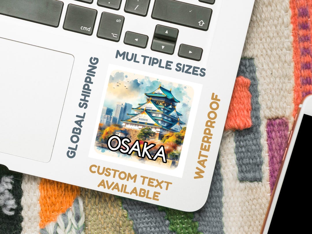 Osaka Castle Sakura Sticker – Japanese Spring Vinyl Sticker | Cherry ...