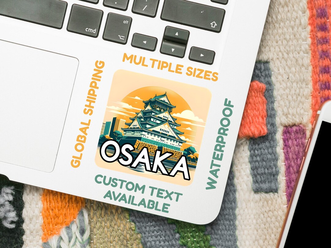Osaka Castle Waterproof Vinyl Decal for Luggage Bag Japan Travel ...