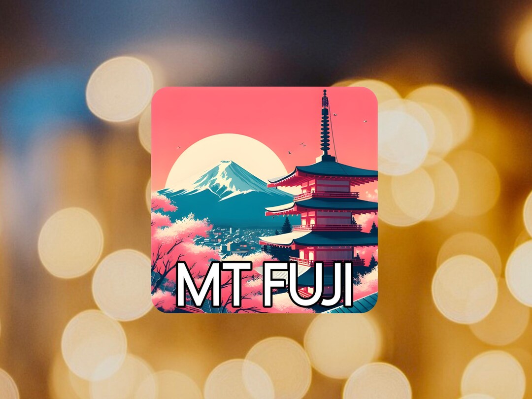 Mt Fuji Waterproof Vinyl Decal Set for Luggage Visit Japan Travel ...