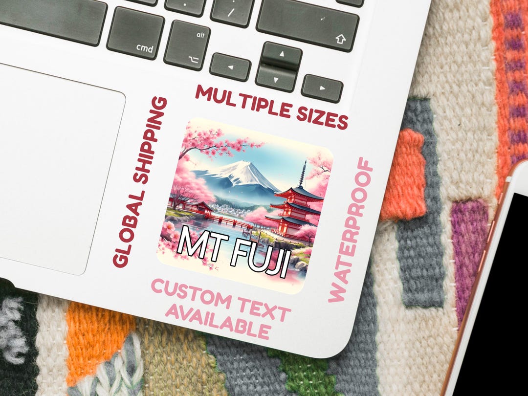 Mount Fuji Scenic Japan Sticker – Japanese Travel Vinyl Decal, Fuji ...
