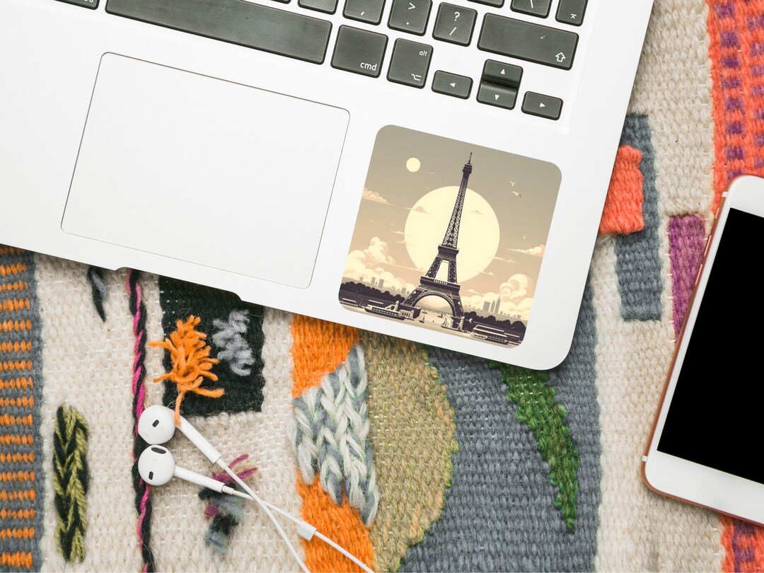 Paris Eiffel Tower Scrapbook Sticker France Vinyl Decal for Laptop ...