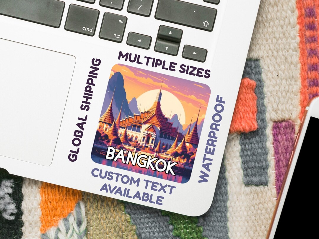 Grand Palace Bangkok Sticker – Thailand Travel Decal (5–15cm) in ...