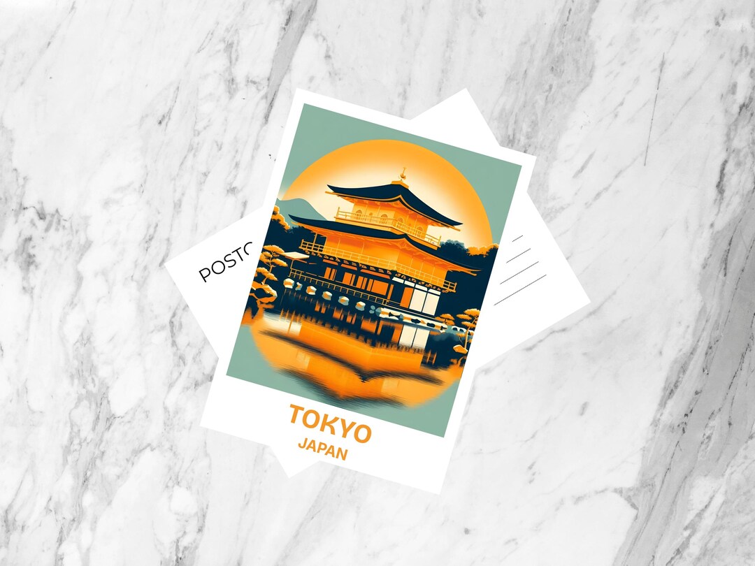 Kyoto Temple Postcard Kinkaku-ji Golden Pavilion Travel Souvenir ...
