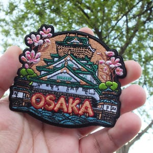 Osaka Patch – Osaka Castle & Cherry Blossoms – Embroidered Souvenir ...