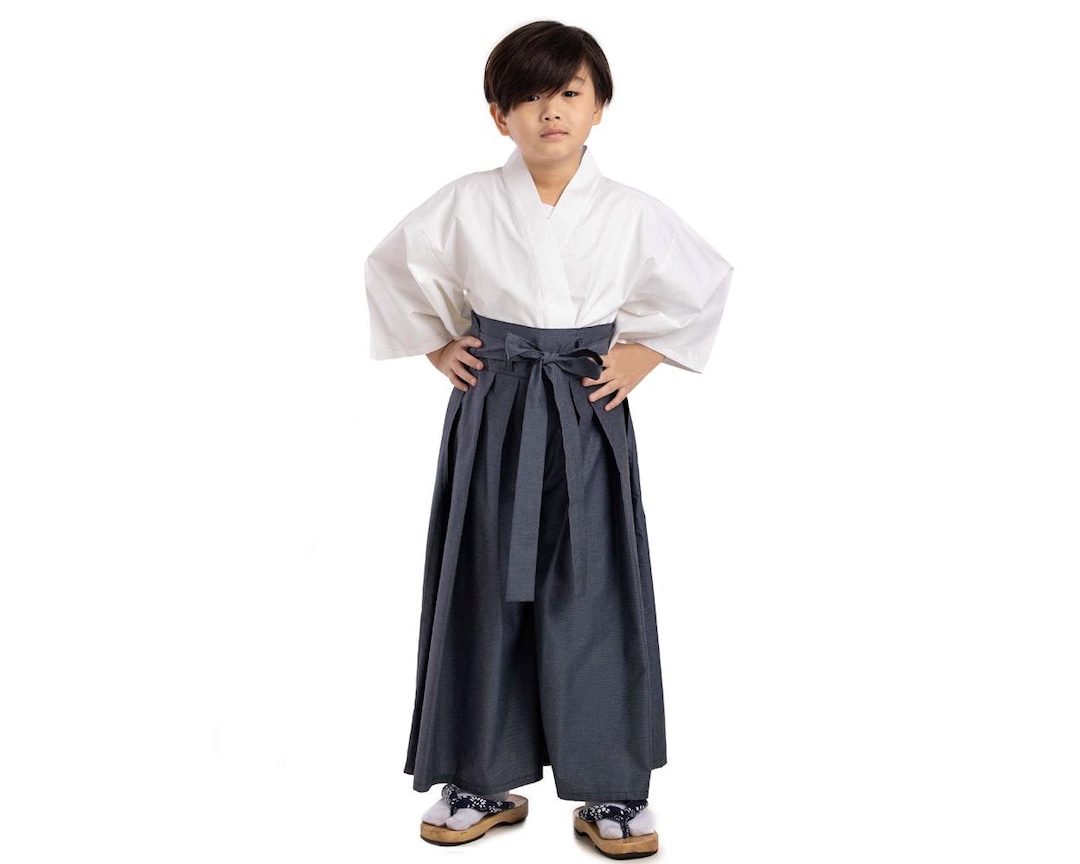 Princess of Asia - Traditional Japanese Kids Samurai Yukata Kimono Set ...