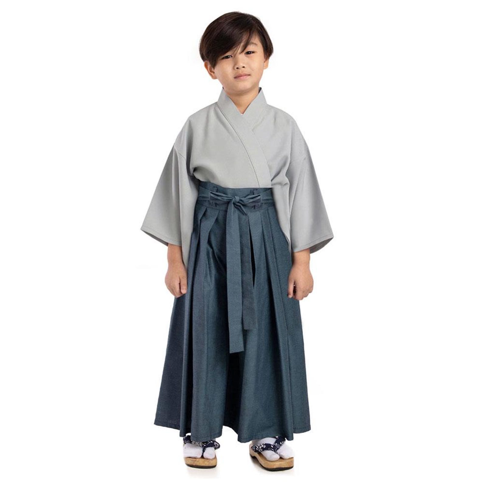 Princess of Asia - Traditional Japanese Kids Samurai Yukata Kimono Set ...