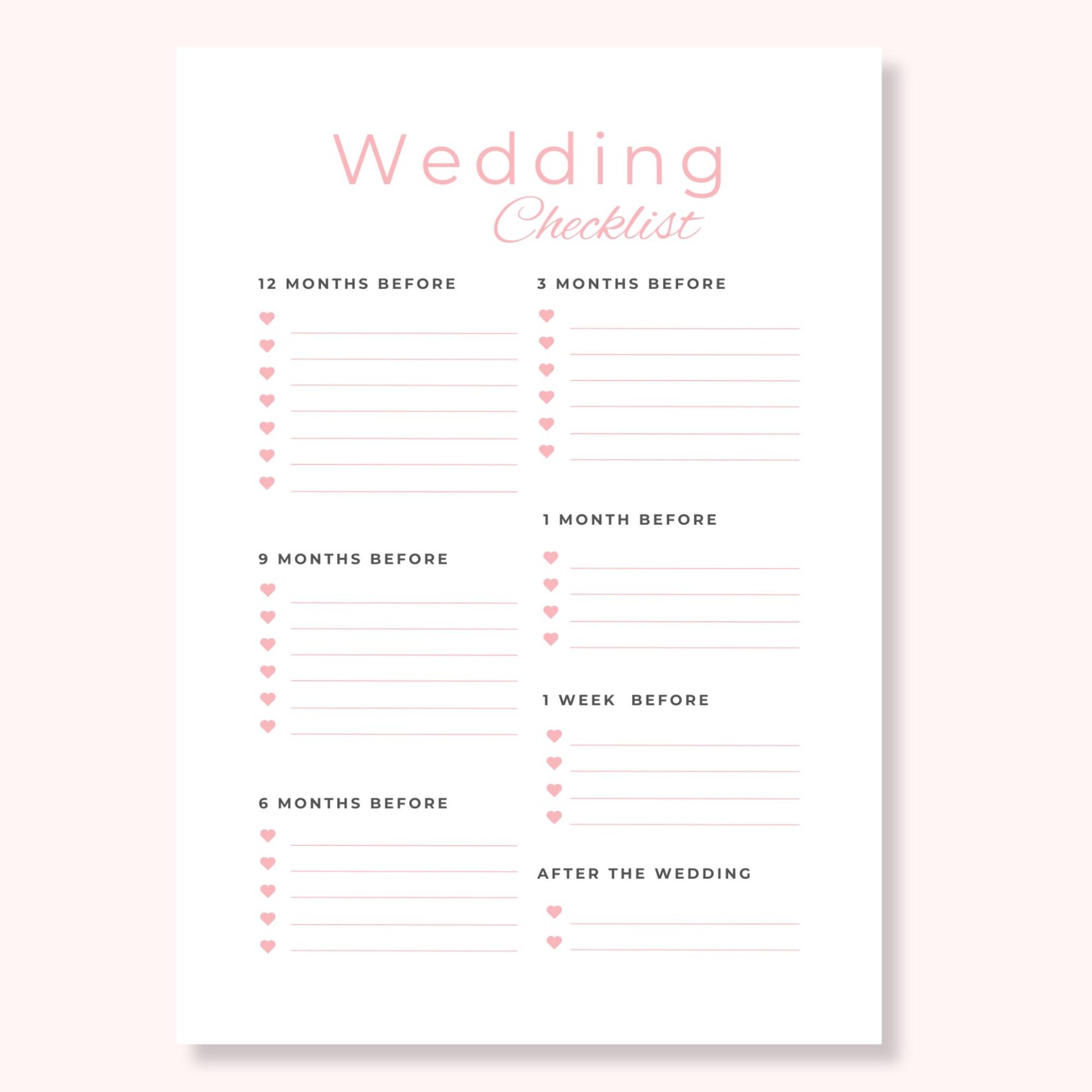 Wedding Checklist, Wedding Timeline, Wedding to Do List, Wedding Guide ...