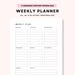 Weekly Planner Printable, Weekly Planner, Weekly Schedule, to Do List ...