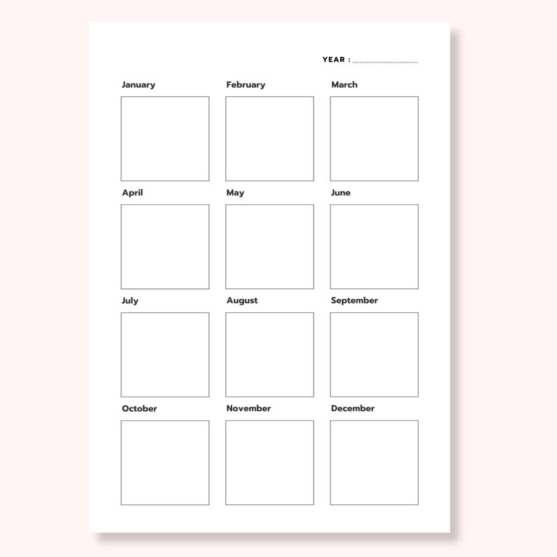 Yearly Planner, Quarterly Goals, Tasks&reminders, Annual Overview ...