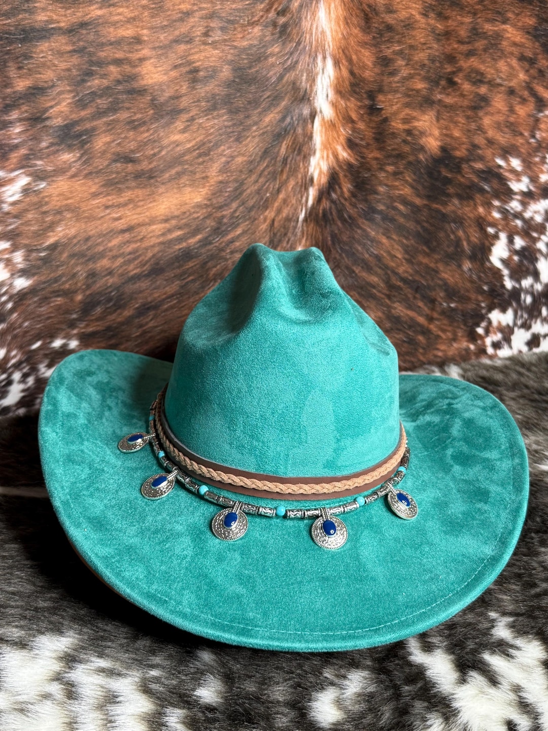 Vegan Suede Cowboy Hat Solid, Solid Cowboy Hat for Burning, Burned ...