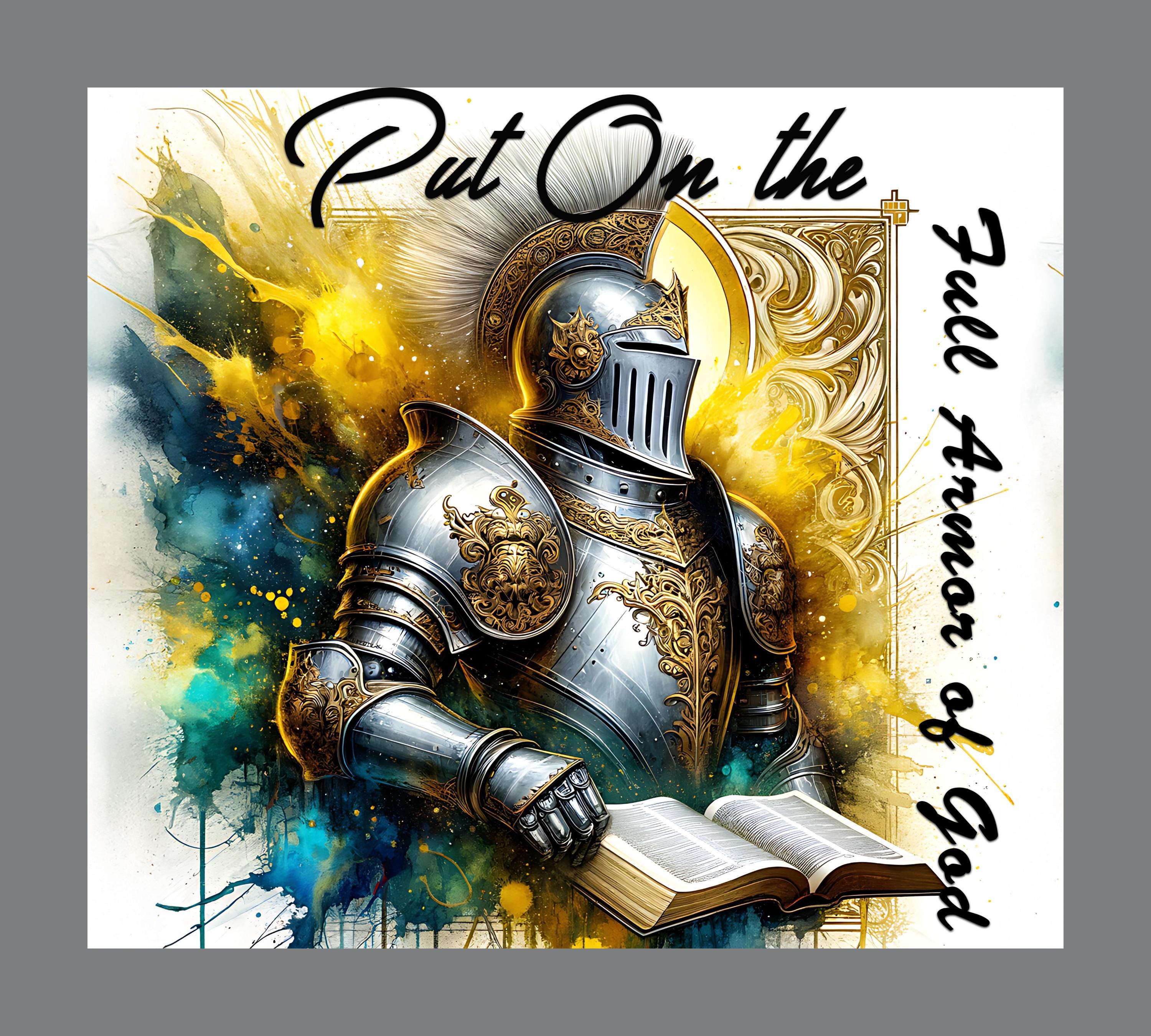 Put on the Full Armor of God 20 Oz Skinny Tumbler Sublimation Design ...