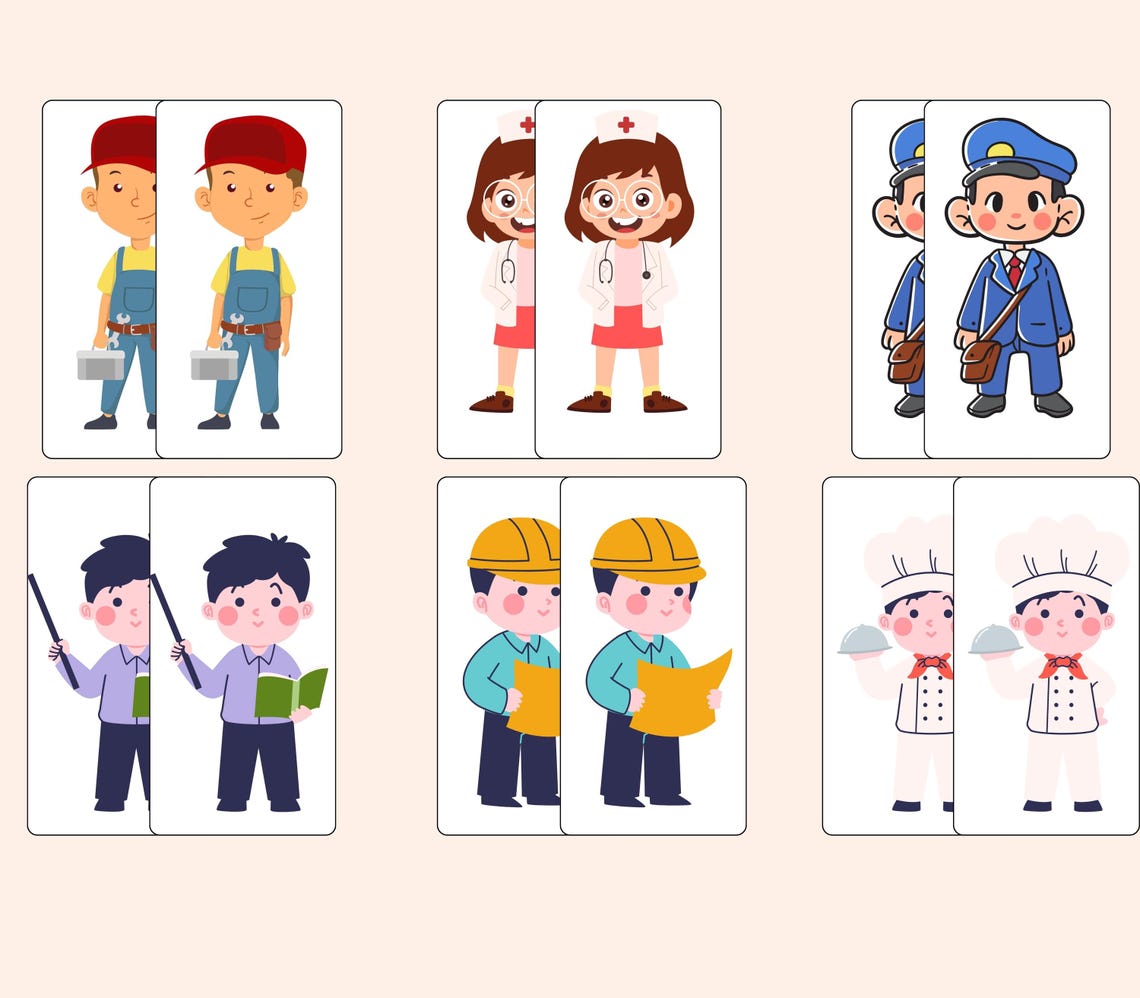 Community Helpers Preschool Sorting Mats. Professions Printable ...