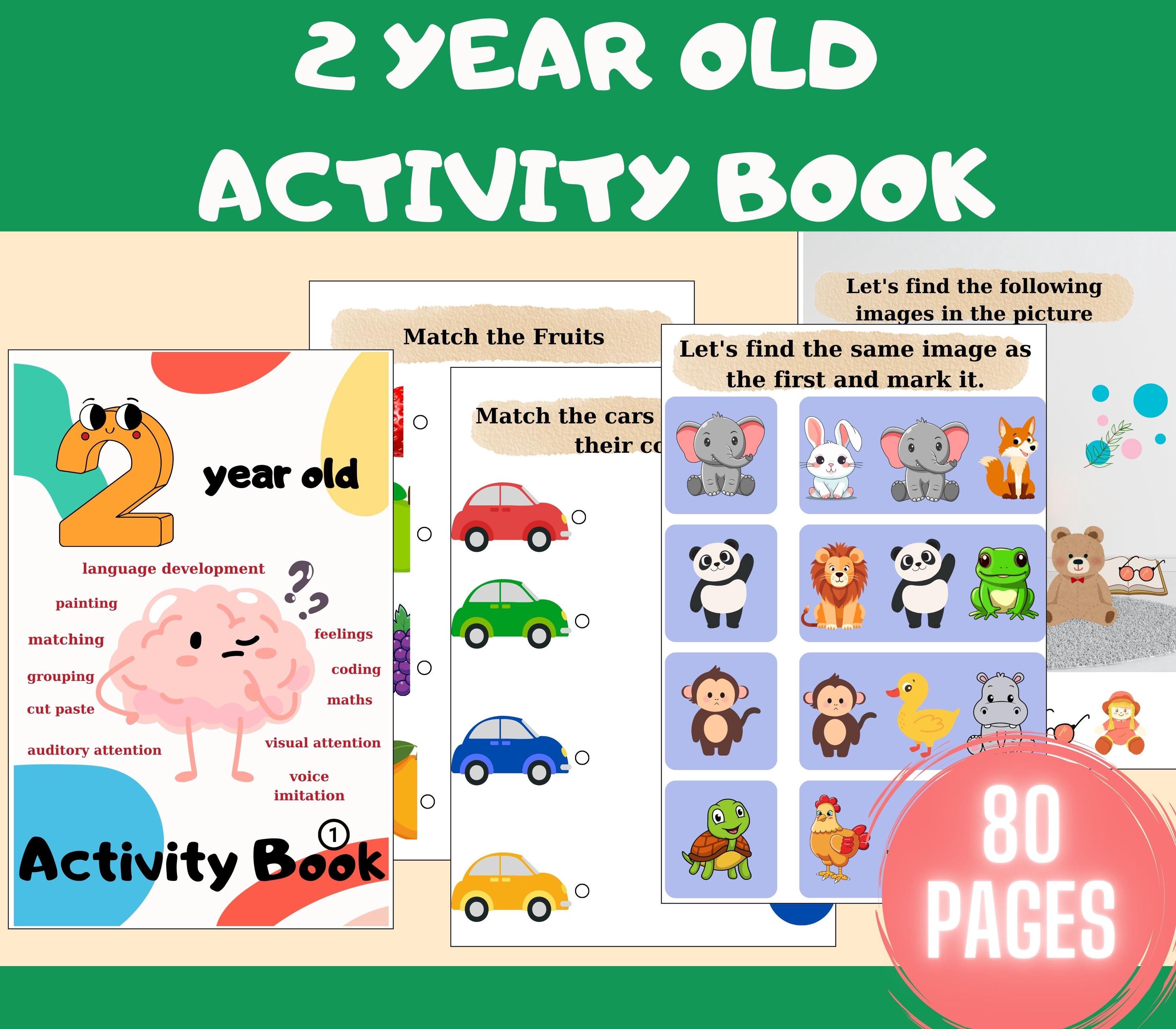 Activity Book, 2 Year Old, Toddler Learning Binder, Preschool ...