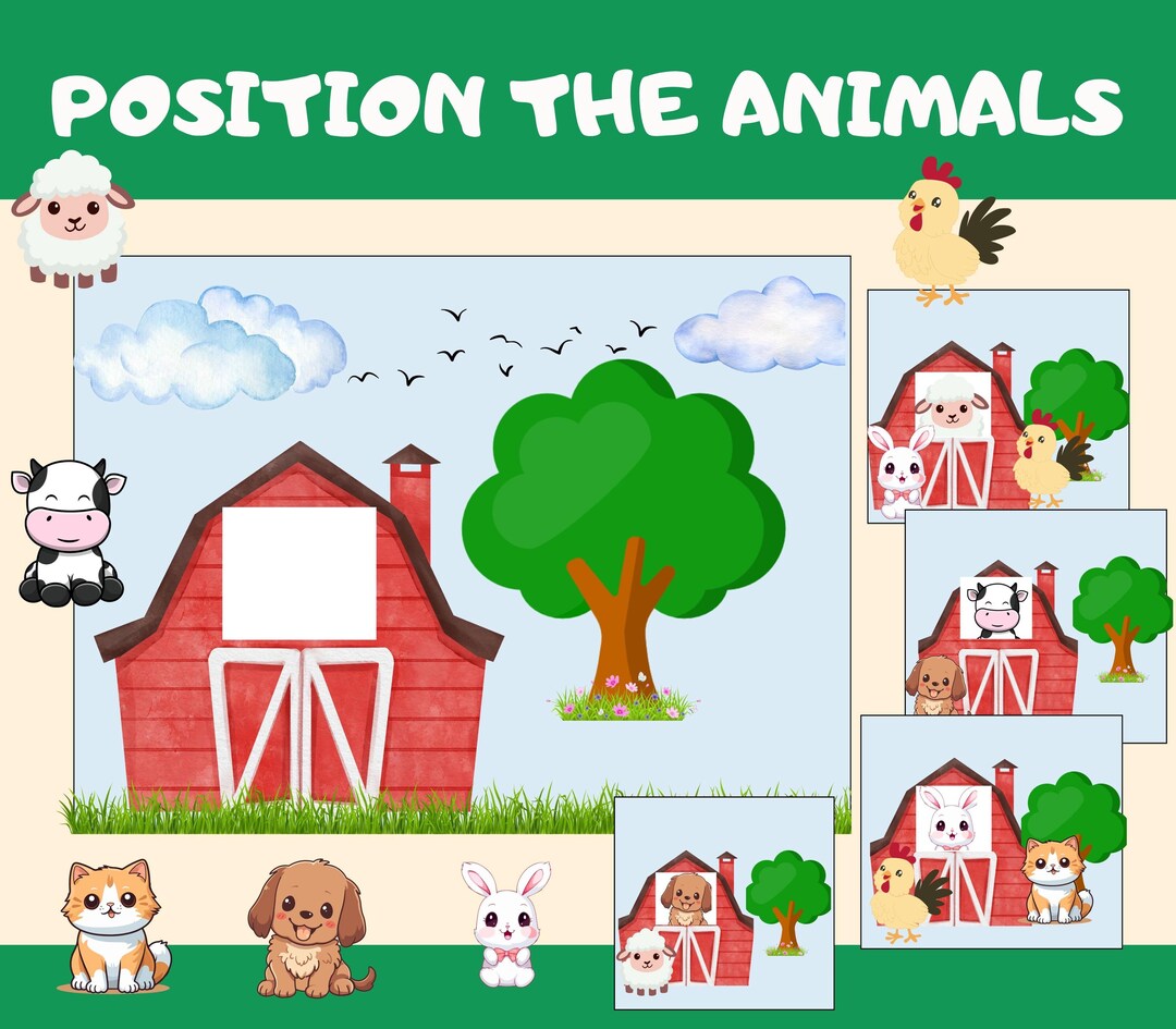 Animal Pattern Activity, Printable Animal Matching Game, Animals Games ...