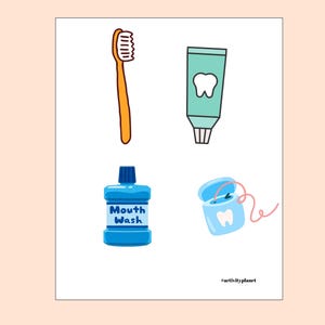 Dental Health Brushing Teeth Activity DIGITAL DOWNLOAD, Printable ...