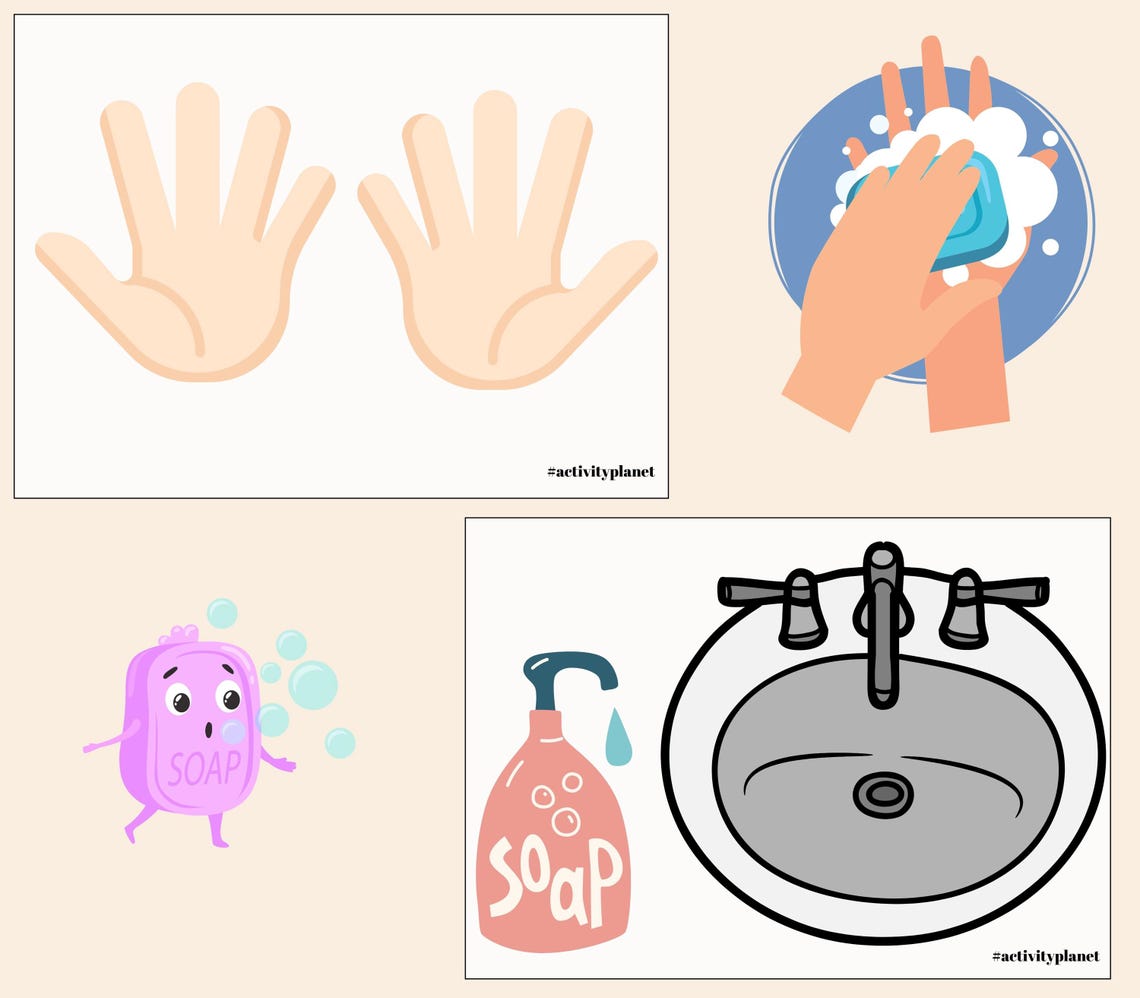 Wash Your Hands Printable Activity for Toddler, Preschool Homeschool ...
