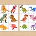 Dinosaur Flashcard,halves Matching,dinosaur Montessori,dinosaur ...