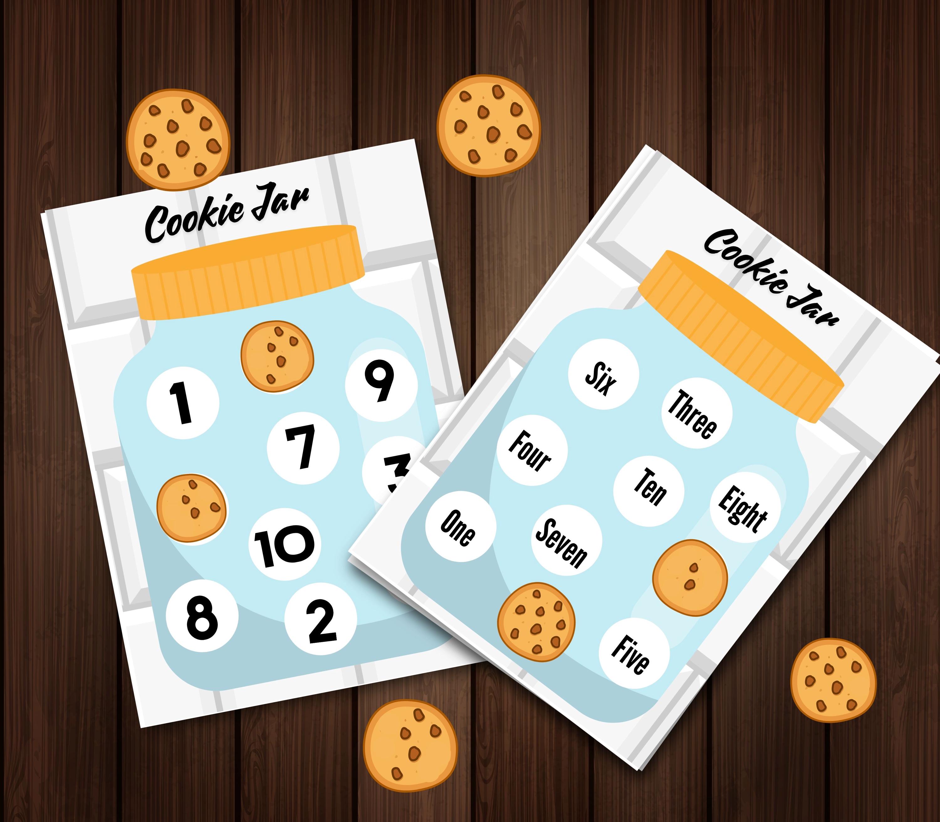 Cookie Jar Counting Activity, Numbers 1-10 Count, Count Activities for ...