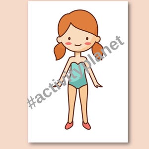 Printable Dress up Activity Girl Version, Dressing Activity, Kids Game ...