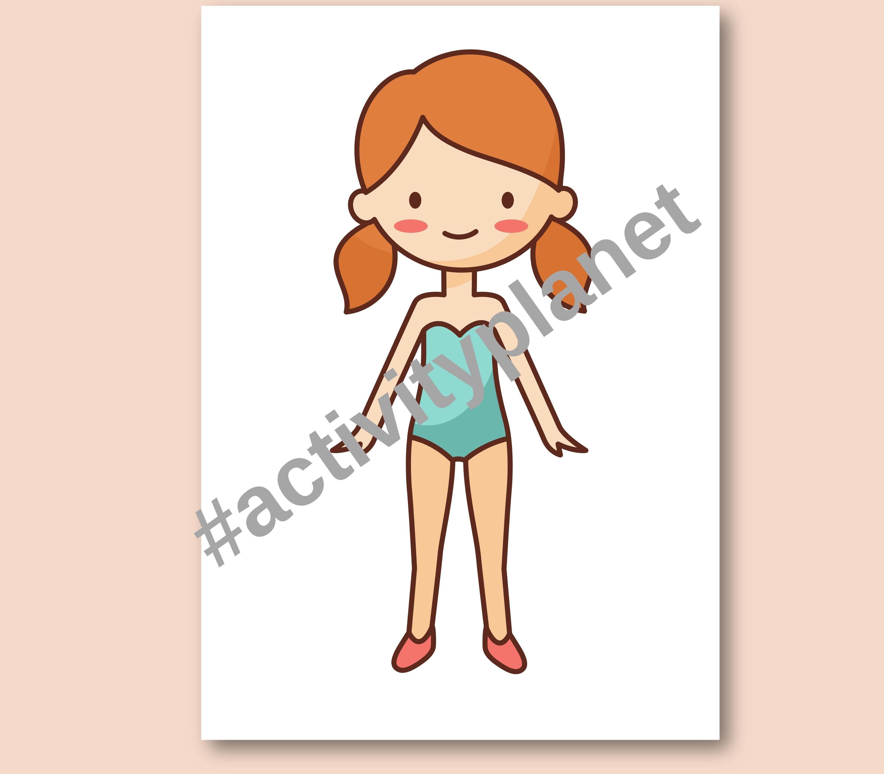 Printable Dress up Activity Girl Version, Dressing Activity, Kids Game ...