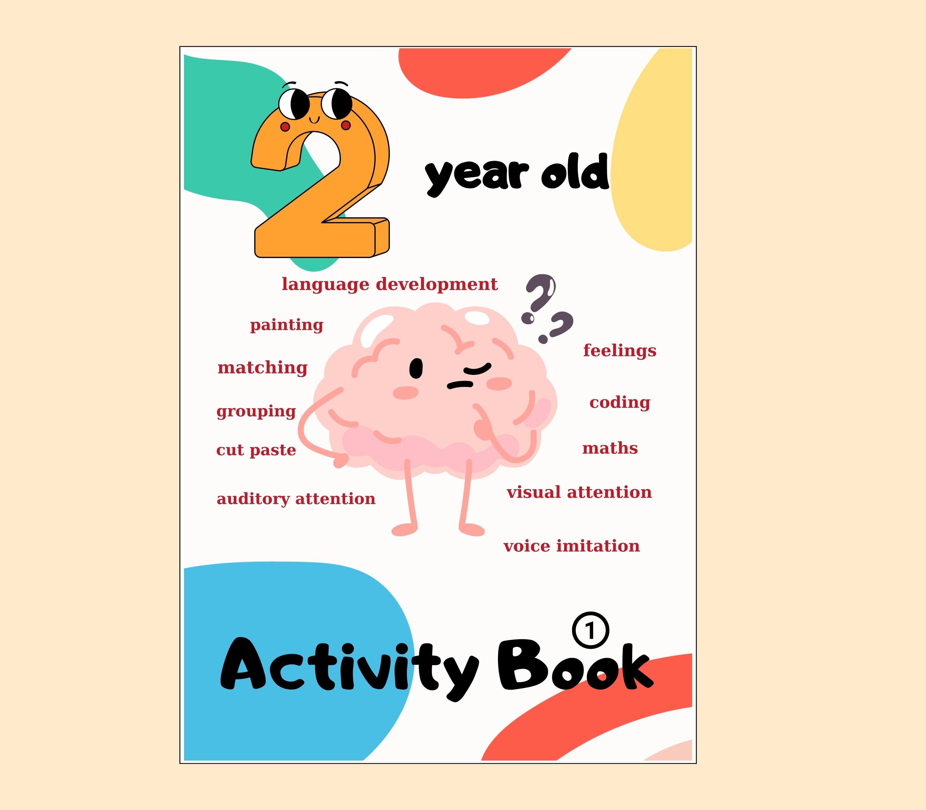 Activity Book, 2 Year Old, Toddler Learning Binder, Preschool ...