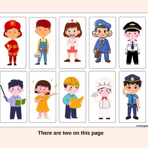 Community Helpers Preschool Sorting Mats. Professions Printable ...