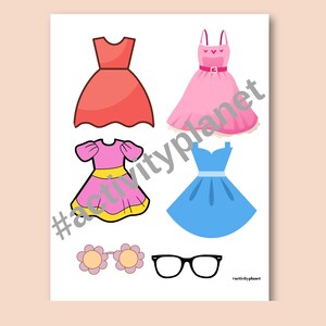 Printable Dress up Activity Girl Version, Dressing Activity, Kids Game ...