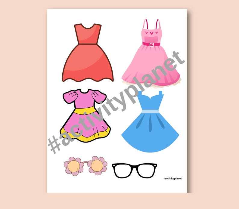 Printable Dress up Activity Girl Version, Dressing Activity, Kids Game ...
