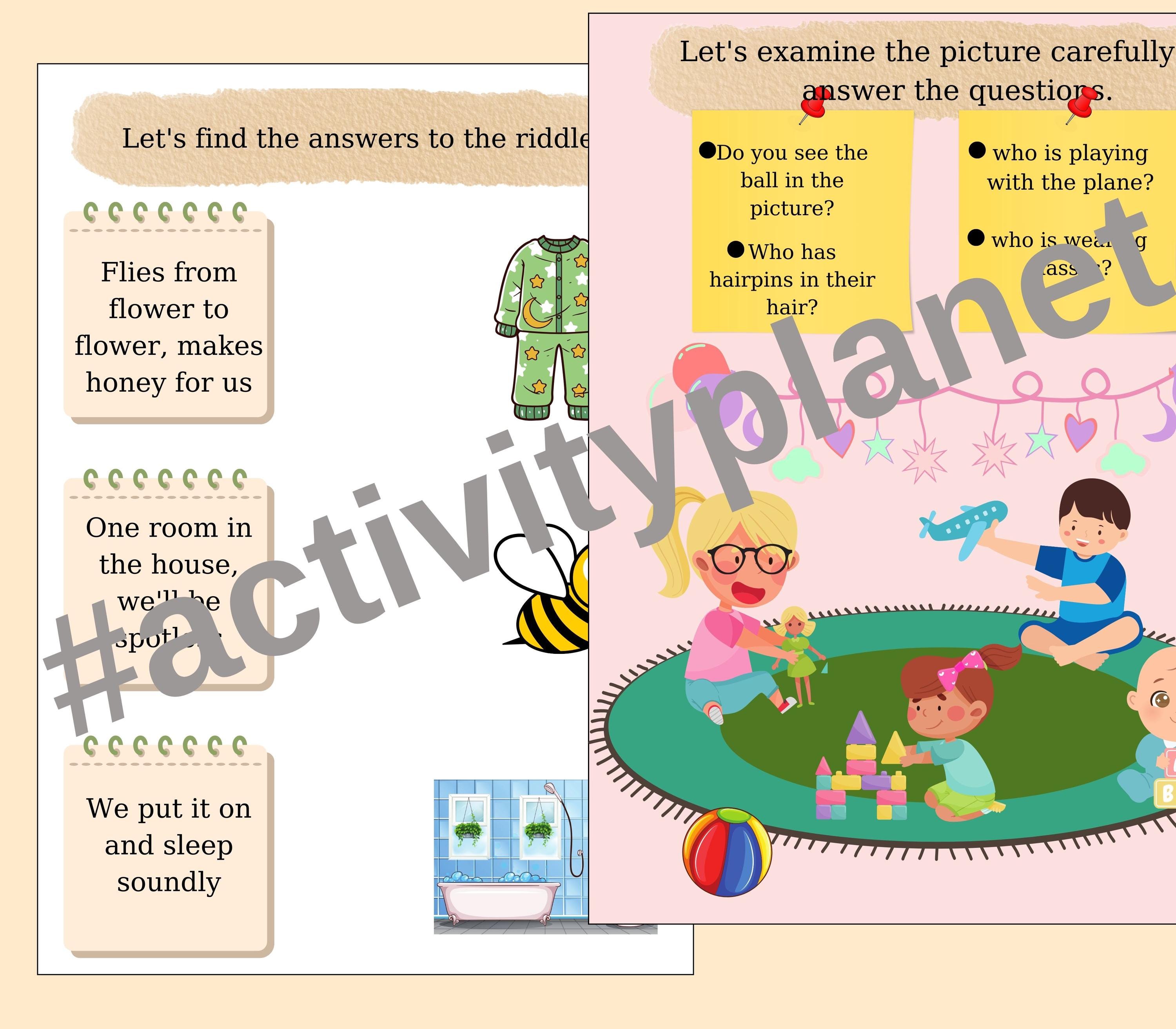 Activity Book, 2 Year Old, Toddler Learning Binder, Preschool ...