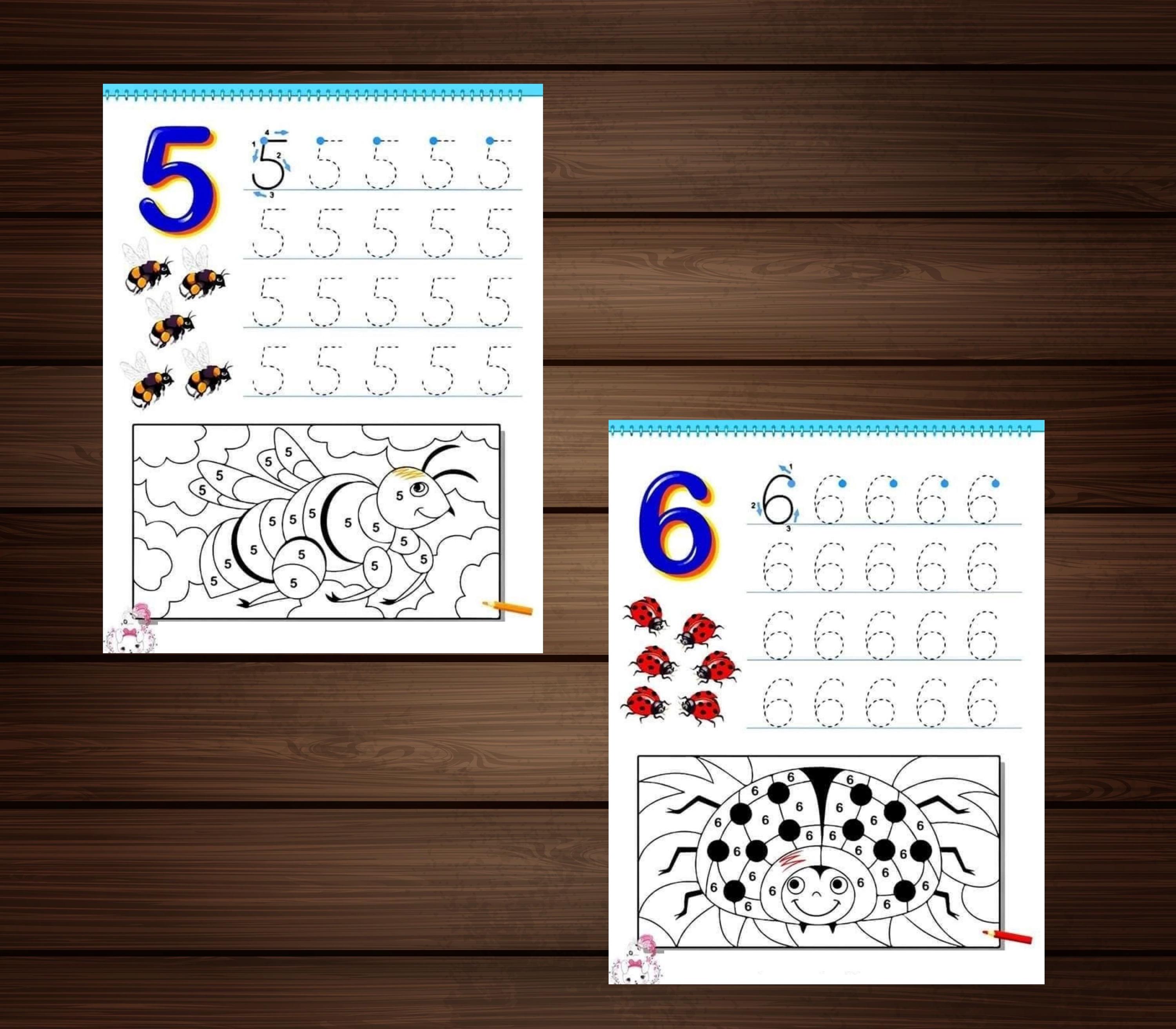 20 Number Tracing Worksheets, Number Coloring, Traceable Numbers ...