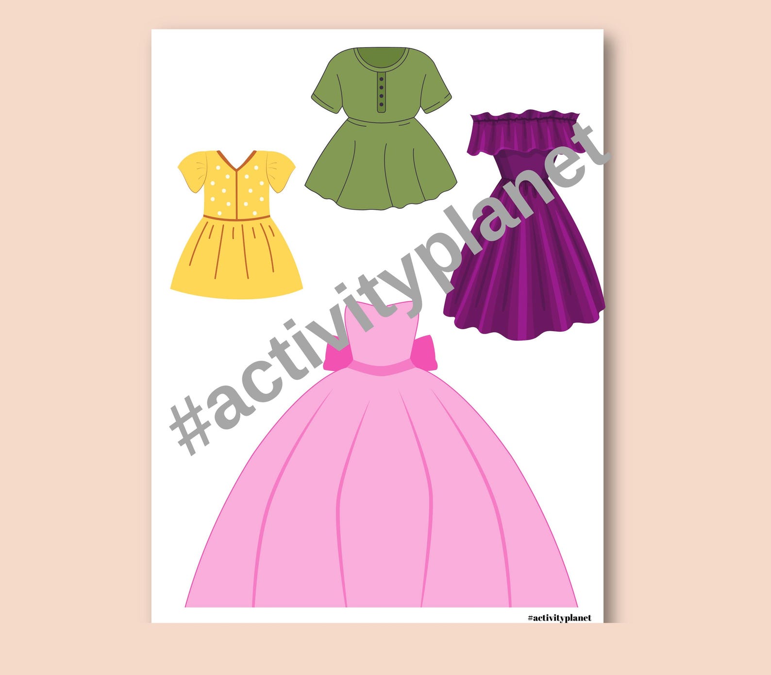Printable Dress up Activity Girl Version, Dressing Activity, Kids Game ...