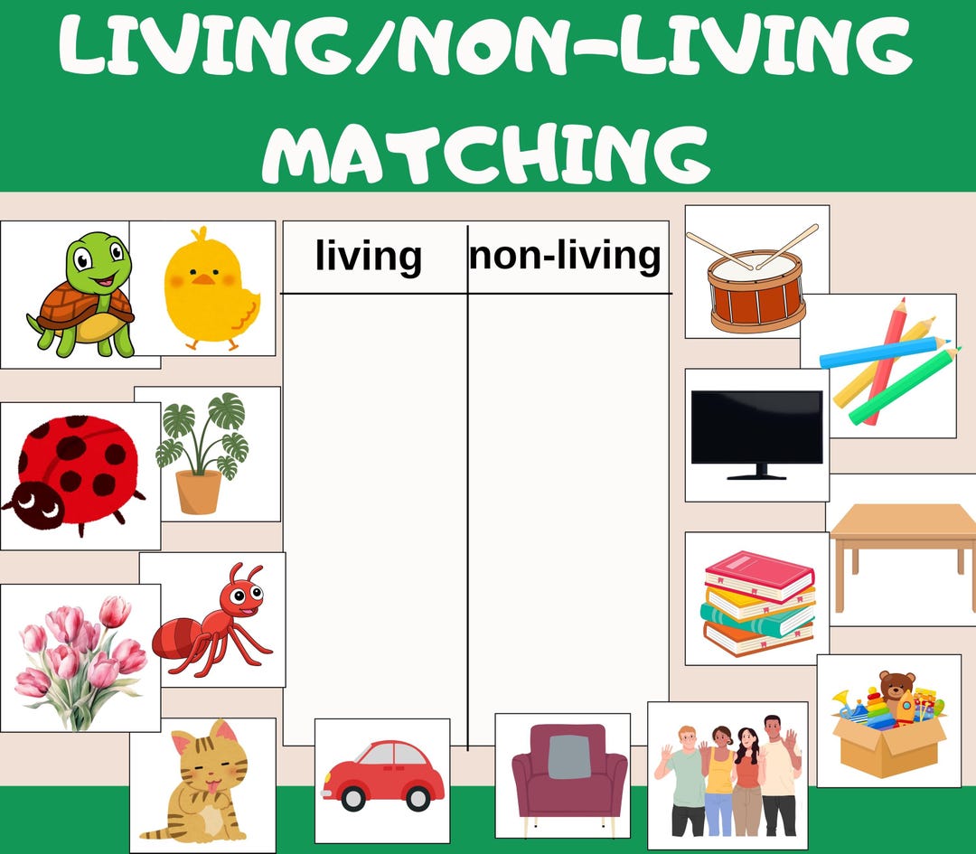 Living, Non-living Activity Pages, Busy Book, Montessori Materials ...