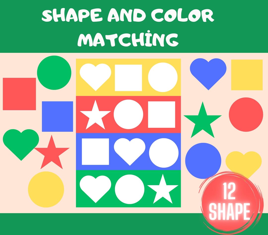 Shapes Sorting Game, Sort by Shape Activity, Shape Matching, Learning ...