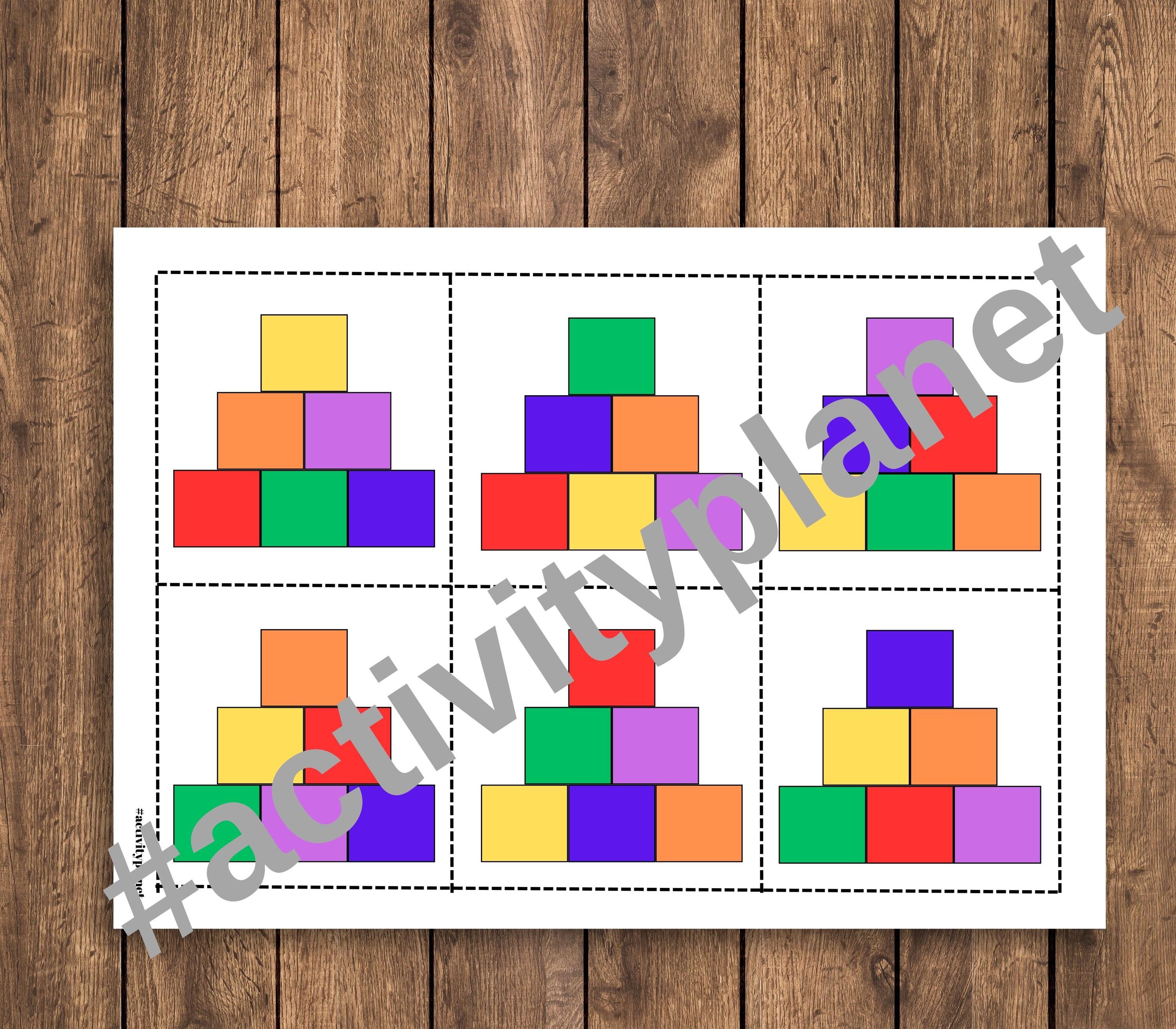 Build the Pattern, Preschool Pattern Activity, Toddler Matching Game ...